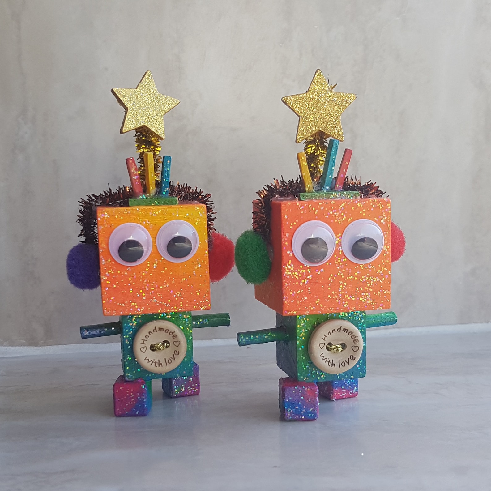 Rainbow Magic Buddy Bot Whimsical Cute Little Robot of | Etsy