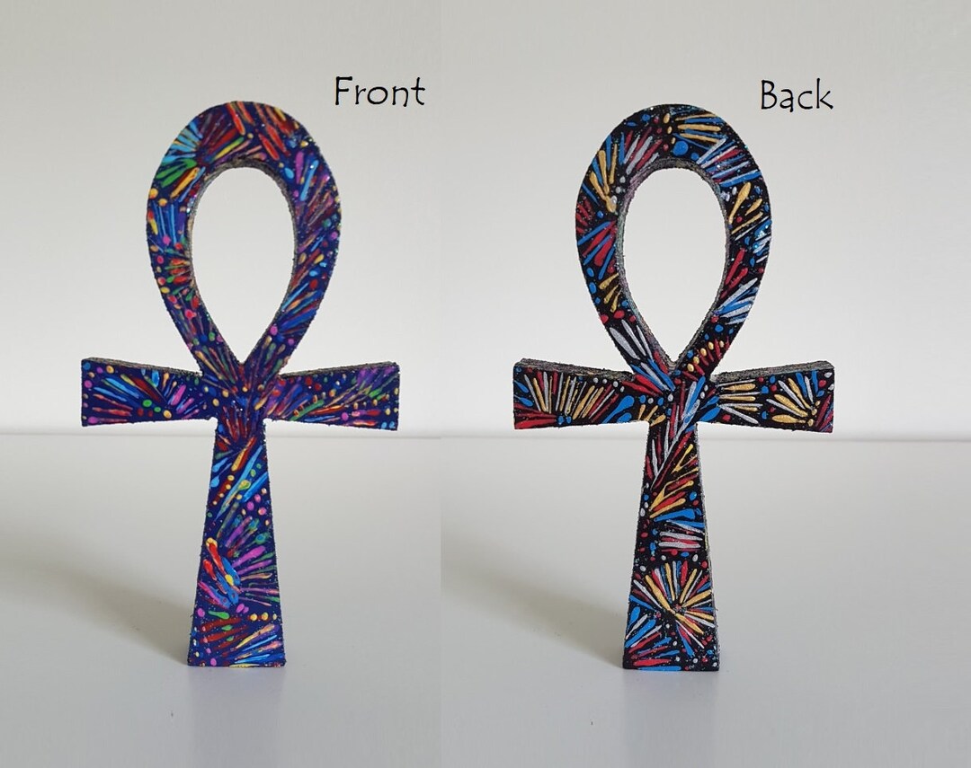Ankh Key of Life Freestanding Wood Sign 18 Cm Tall Black/navy, Full of ...