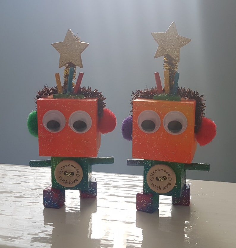 Rainbow Magic Buddy Bot Whimsical Cute Little Robot of | Etsy