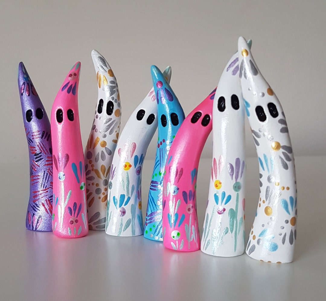 Art-boo-boo Elegant Duo of Tall Figurines, Whimsical Minimalistic Style ...