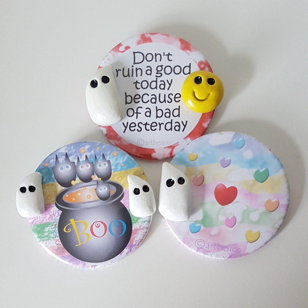 Boo Badge Pin Button Badge 59 Mm Pumpkin Soup, Don't Ruin a Good Today ...