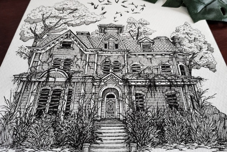 Creel House Stranger Things Spooky House Wall Art Print - Etsy