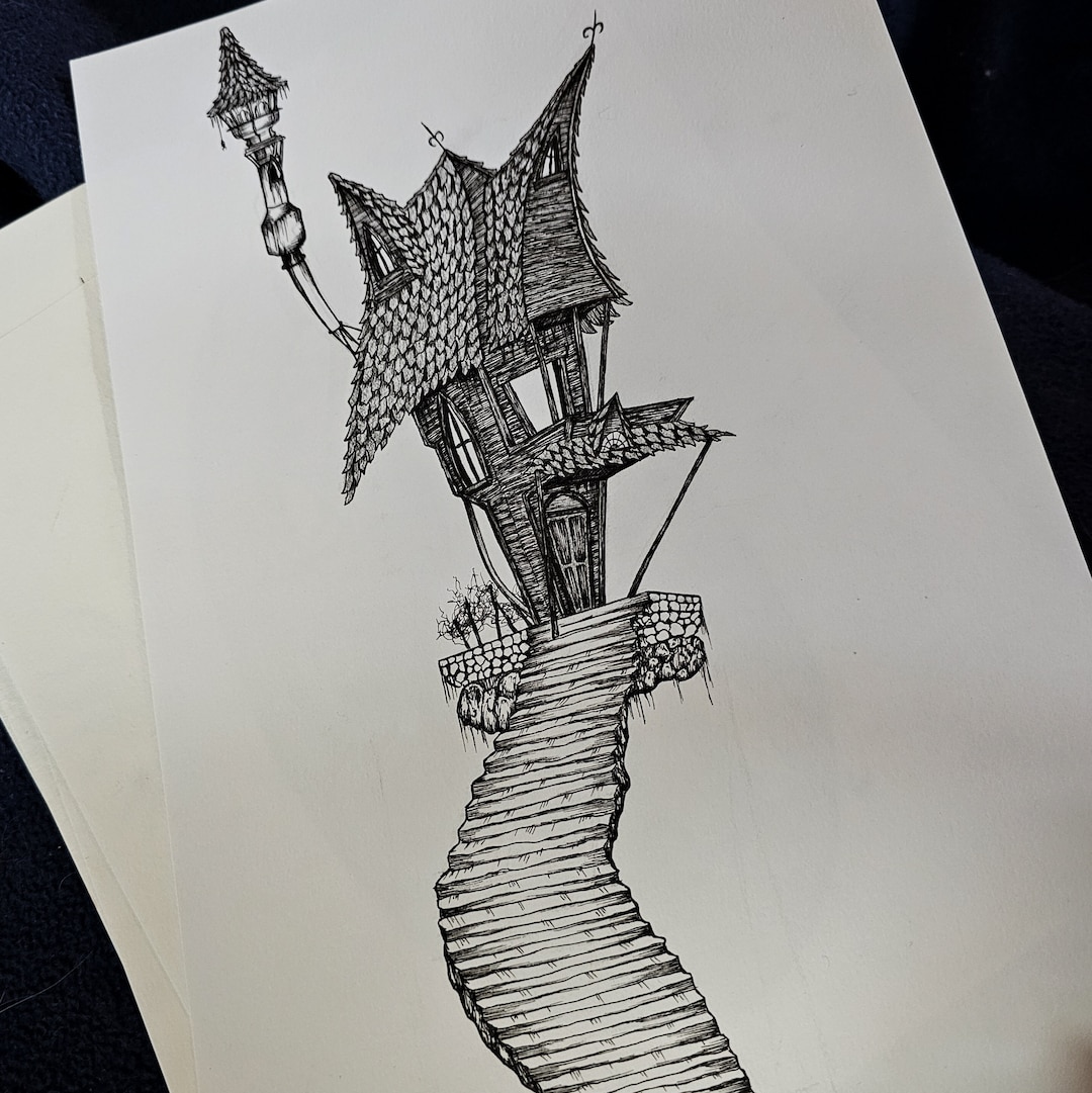 ORIGINAL Jack's House Drawing Pen and Ink Fiction Inspired Horror Art ...