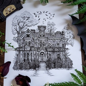 Creel House - Stranger Things Spooky House Wall Decor Fine Art Print - Etsy