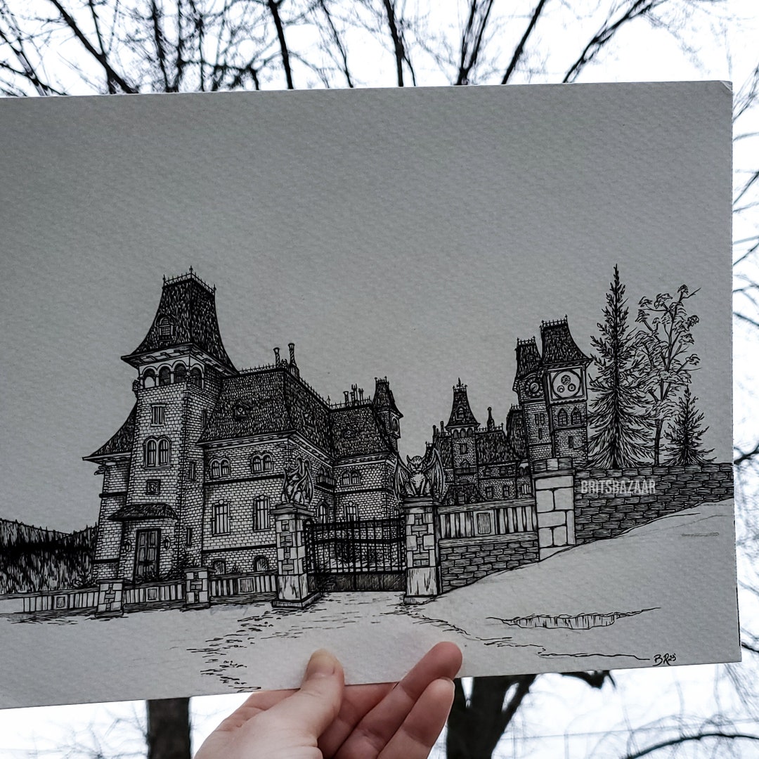 Academy for Outcasts ORIGINAL Drawing Pen and Ink Art, Fiction Inspired ...