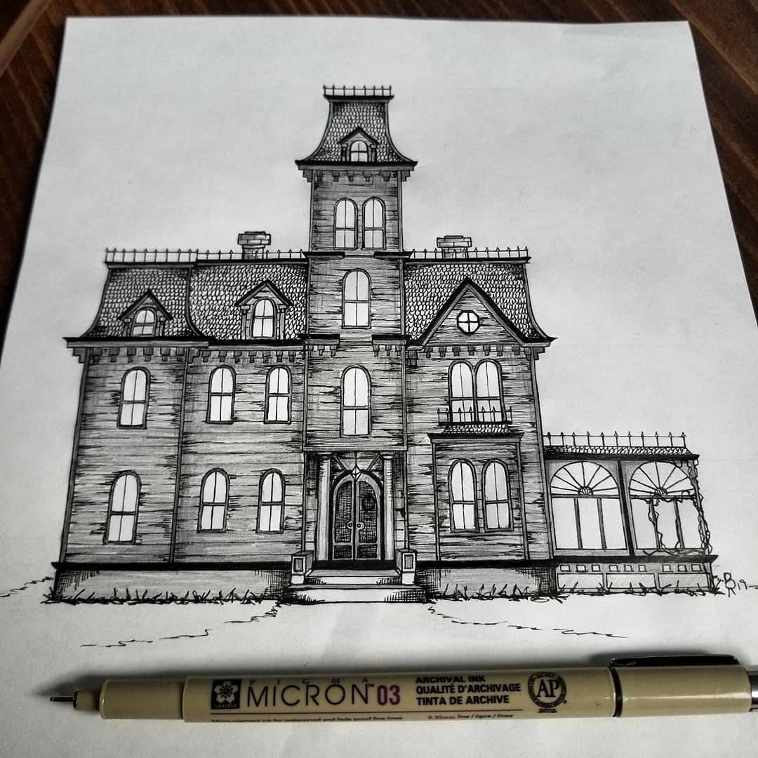 The Addams Family Mansion Wall Art Print - Etsy UK