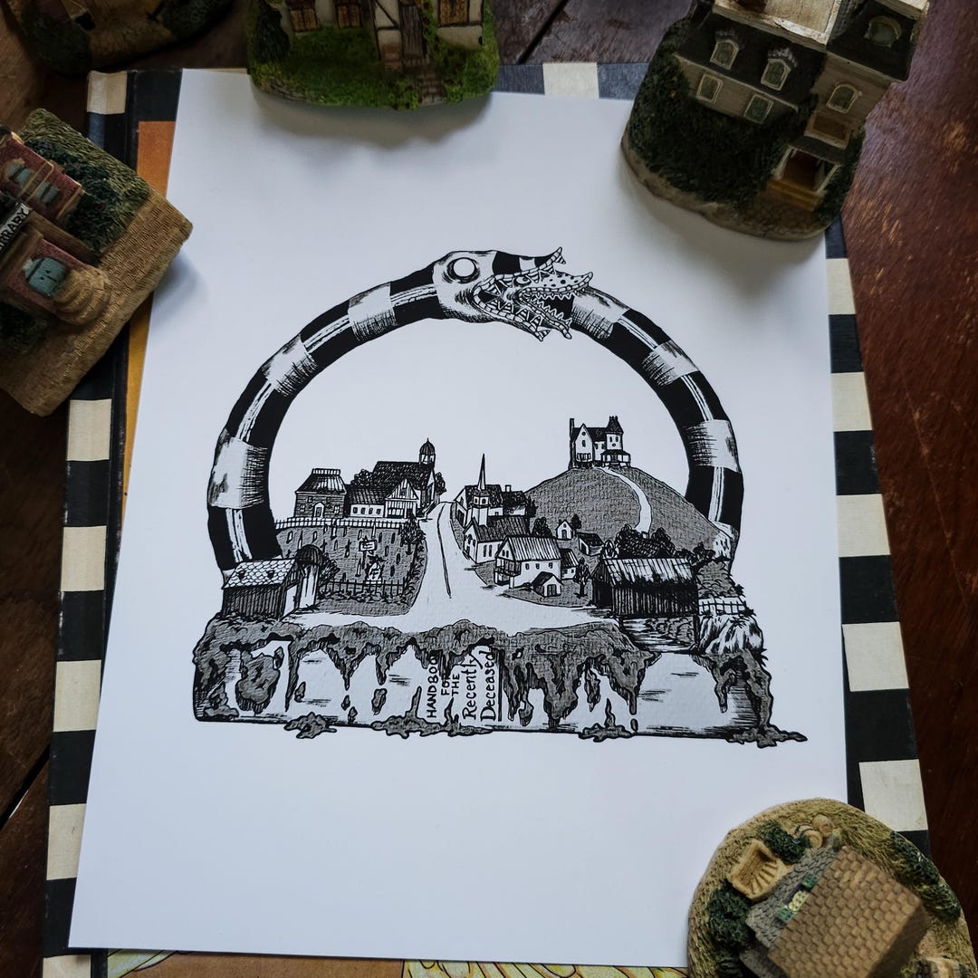 Adam's Miniature Town - Tim Burton Wall Decor Fine Art Print - Etsy