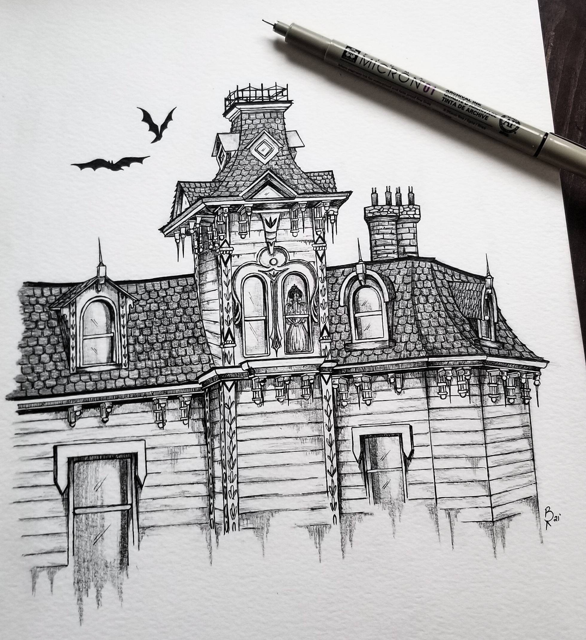 Forgotten Ghosts Haunted Victorian House Wall Art Print | Etsy