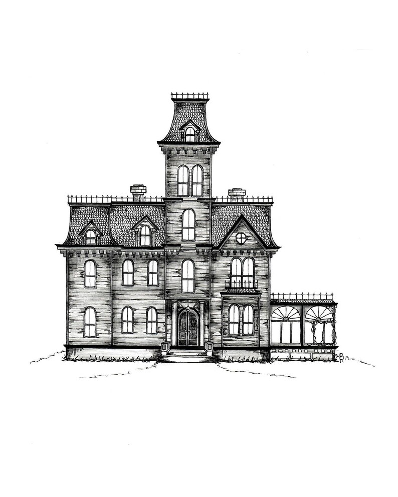 The Addams Family Mansion Wall Art Print - Etsy UK