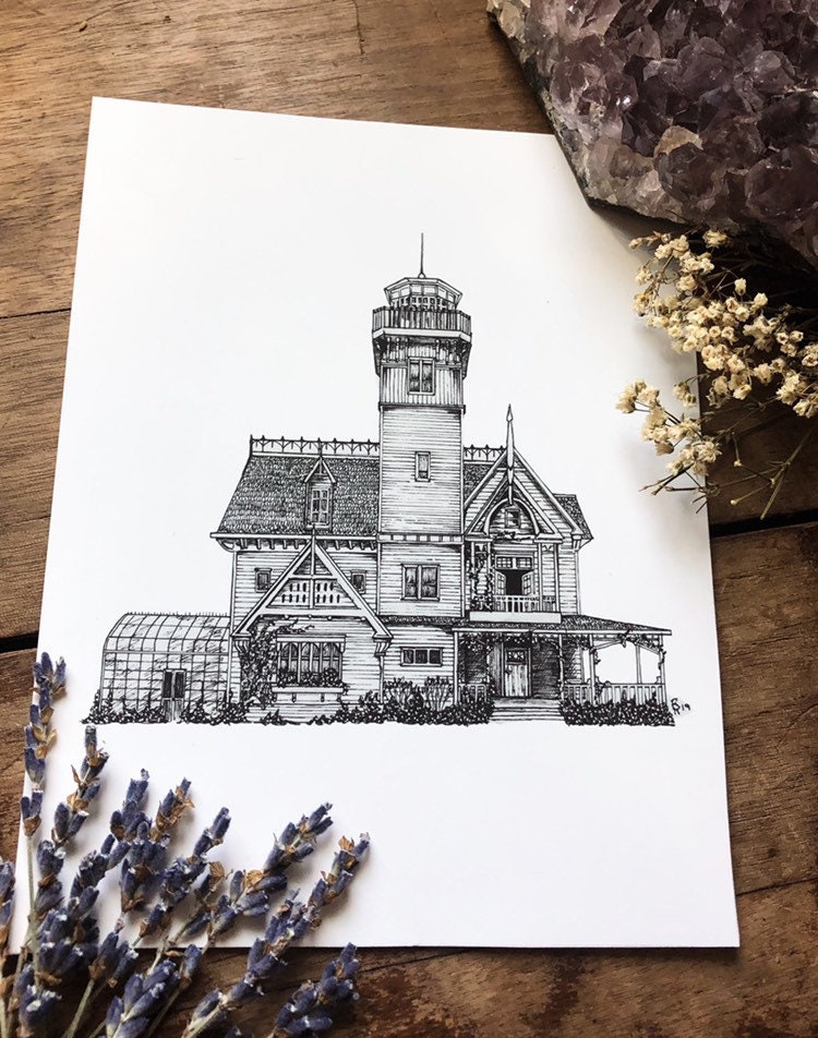 Practical Magic Owens House Witch Wall Art Print | Etsy