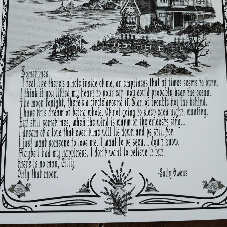 Sally's Letter Practical Magic Poster Print | Witchy Home Decor | Owens ...
