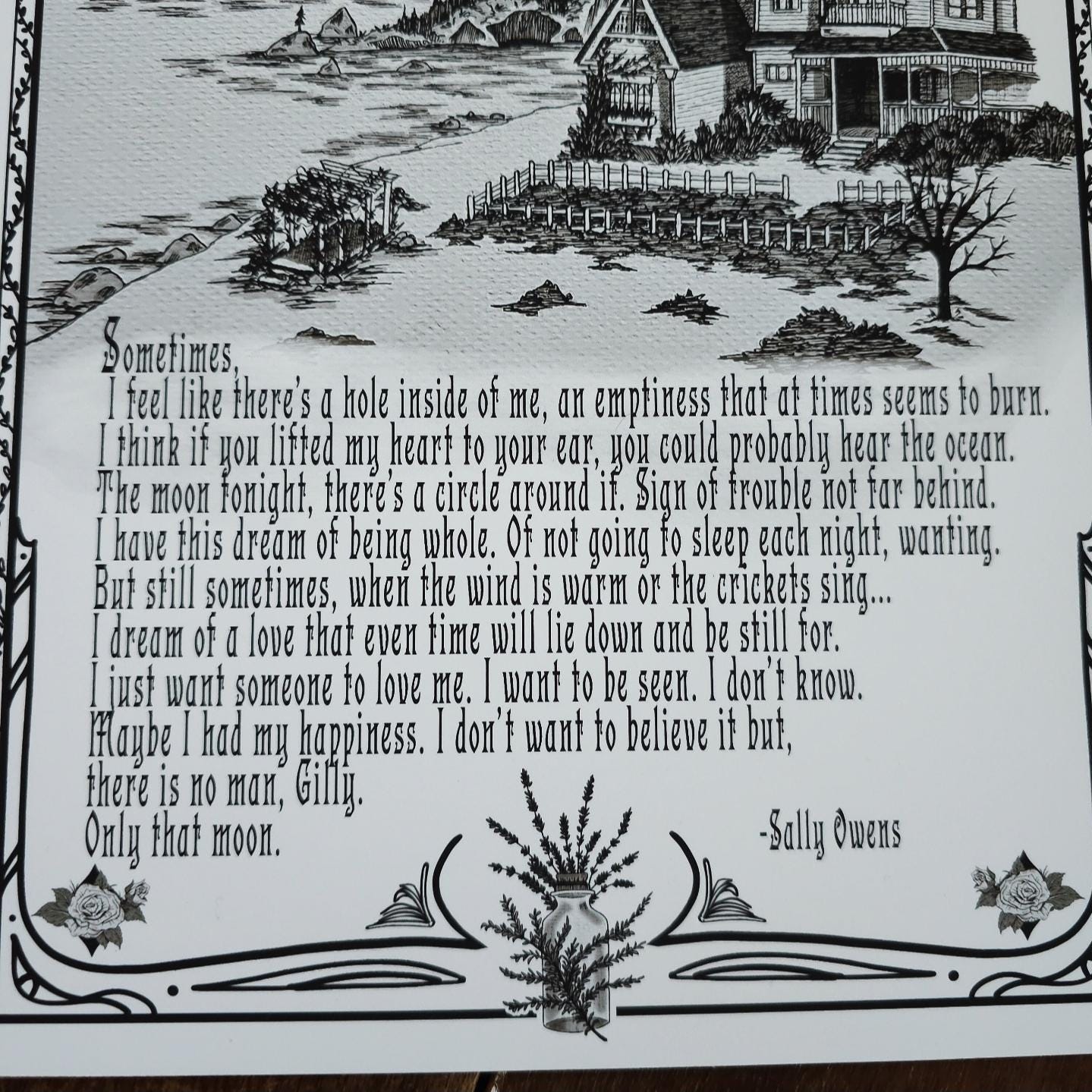 Sally's Letter Practical Magic Poster Print | Witchy Home Decor | Owens ...