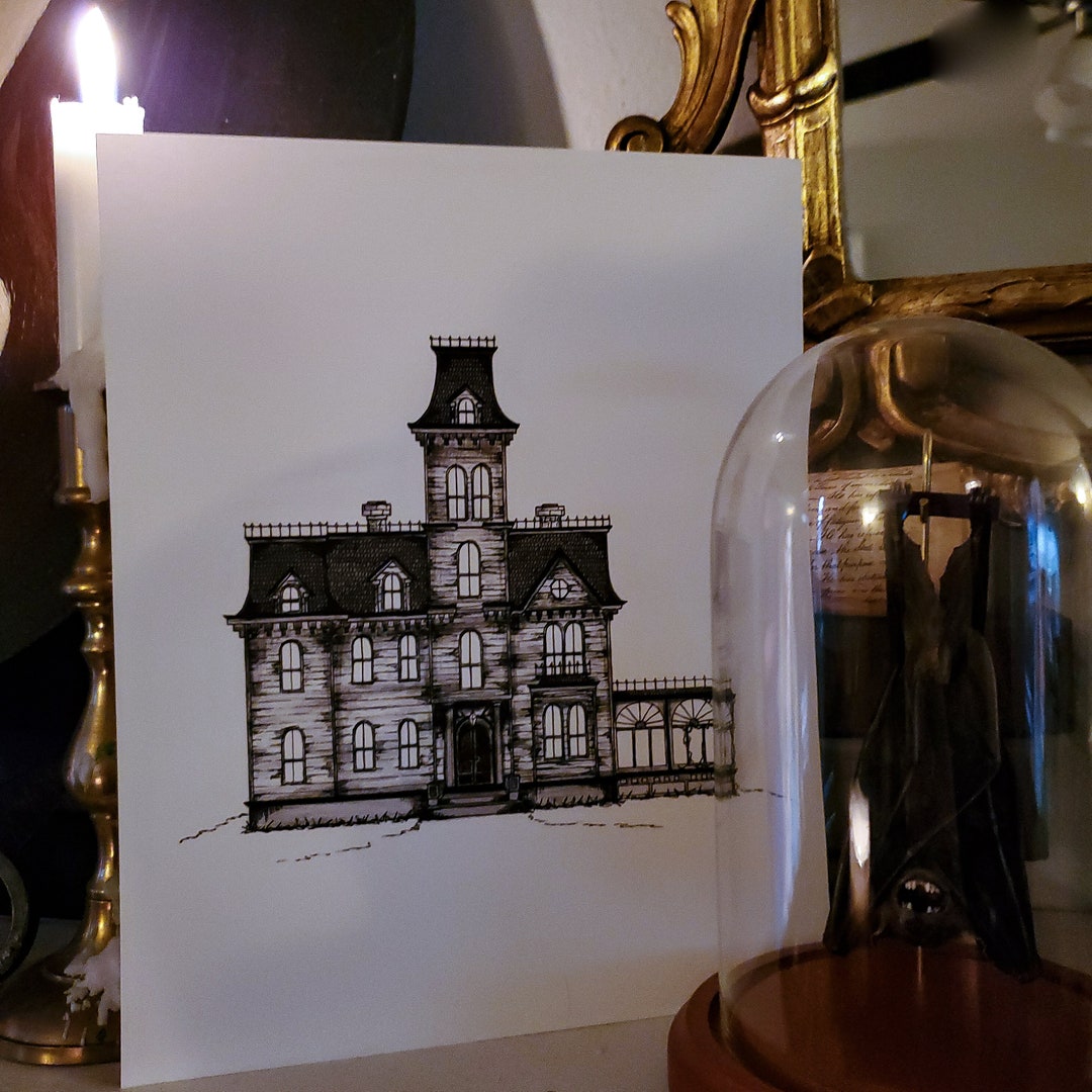 The Addams Family Mansion Wall Art Print - Etsy UK