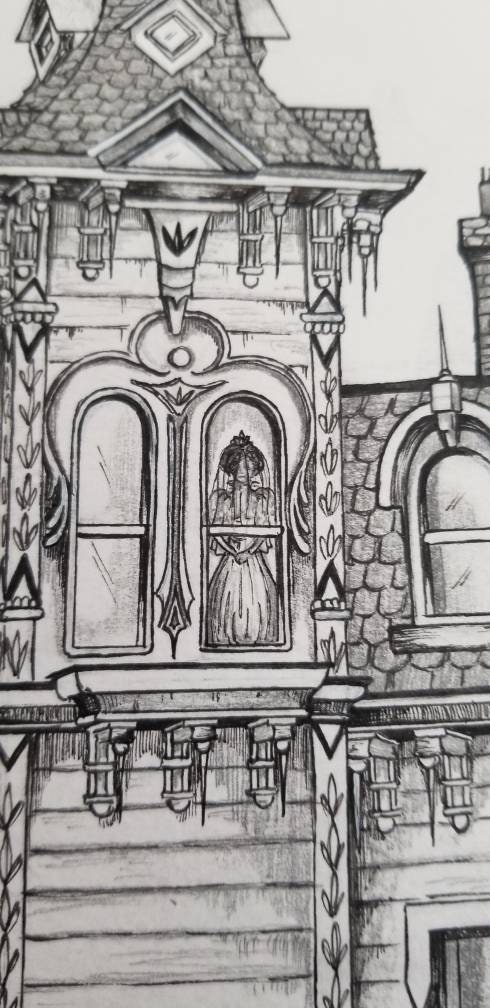 Forgotten Ghosts Haunted Victorian House Wall Art Print | Etsy