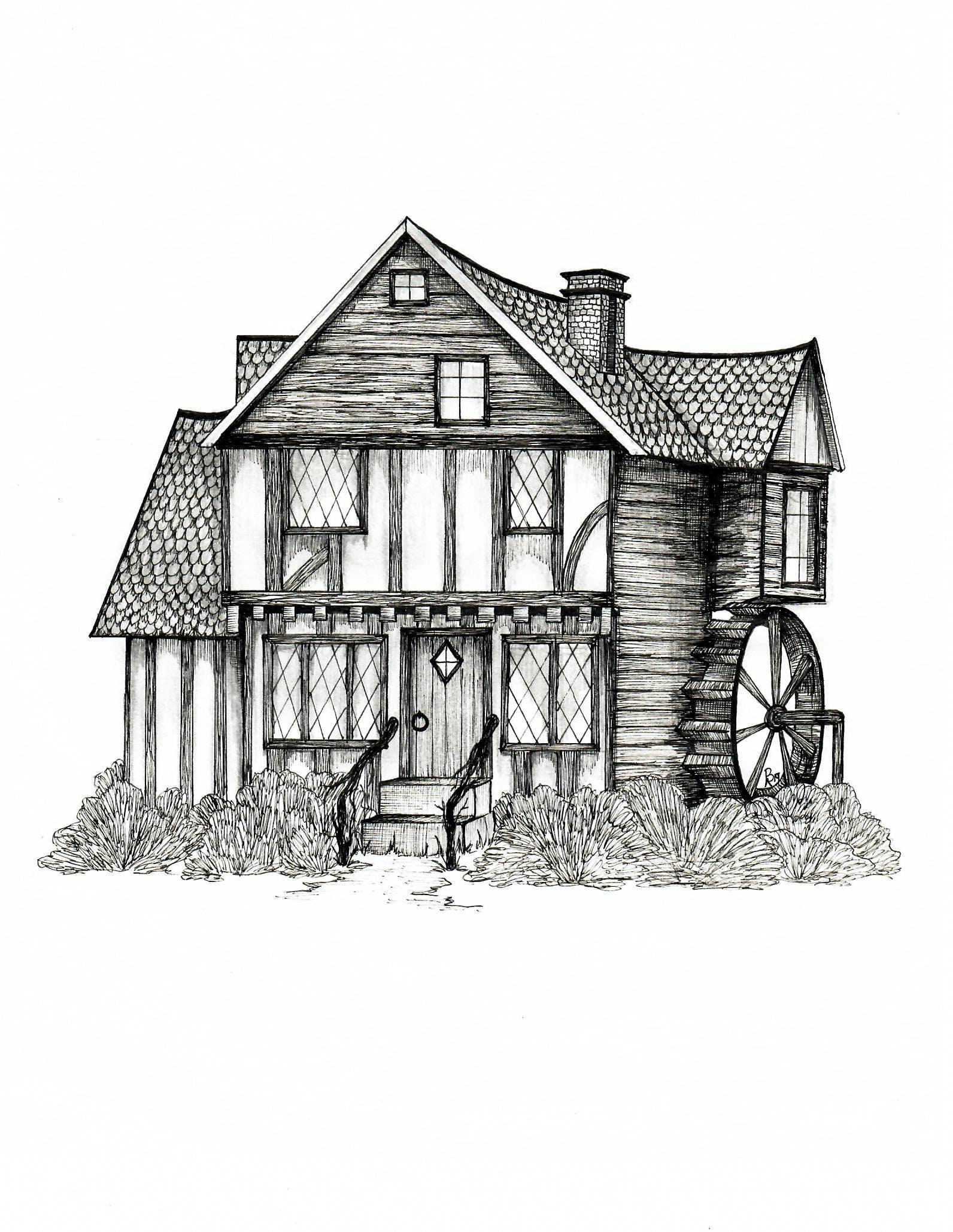 Sanderson Cottage Hocus Pocus Witch House Wall Art Print - Etsy