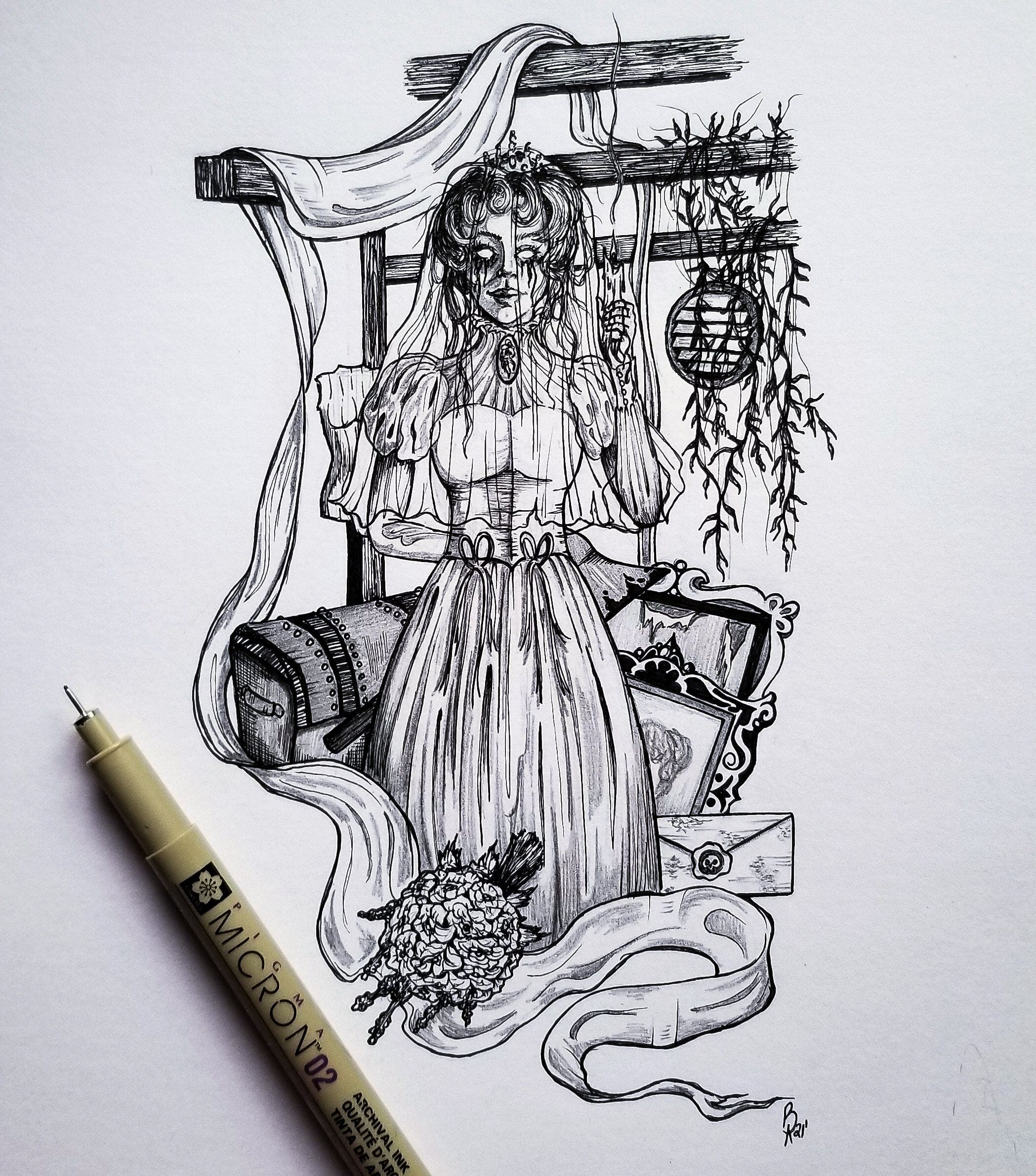 Constance Hatchaway Haunted Mansion Bride- Wall Decor Fine Art Print - Etsy