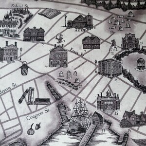 LIMITED EDITION Salem, Massachusetts Canvas Map Wall Art 13x19 Inch ...