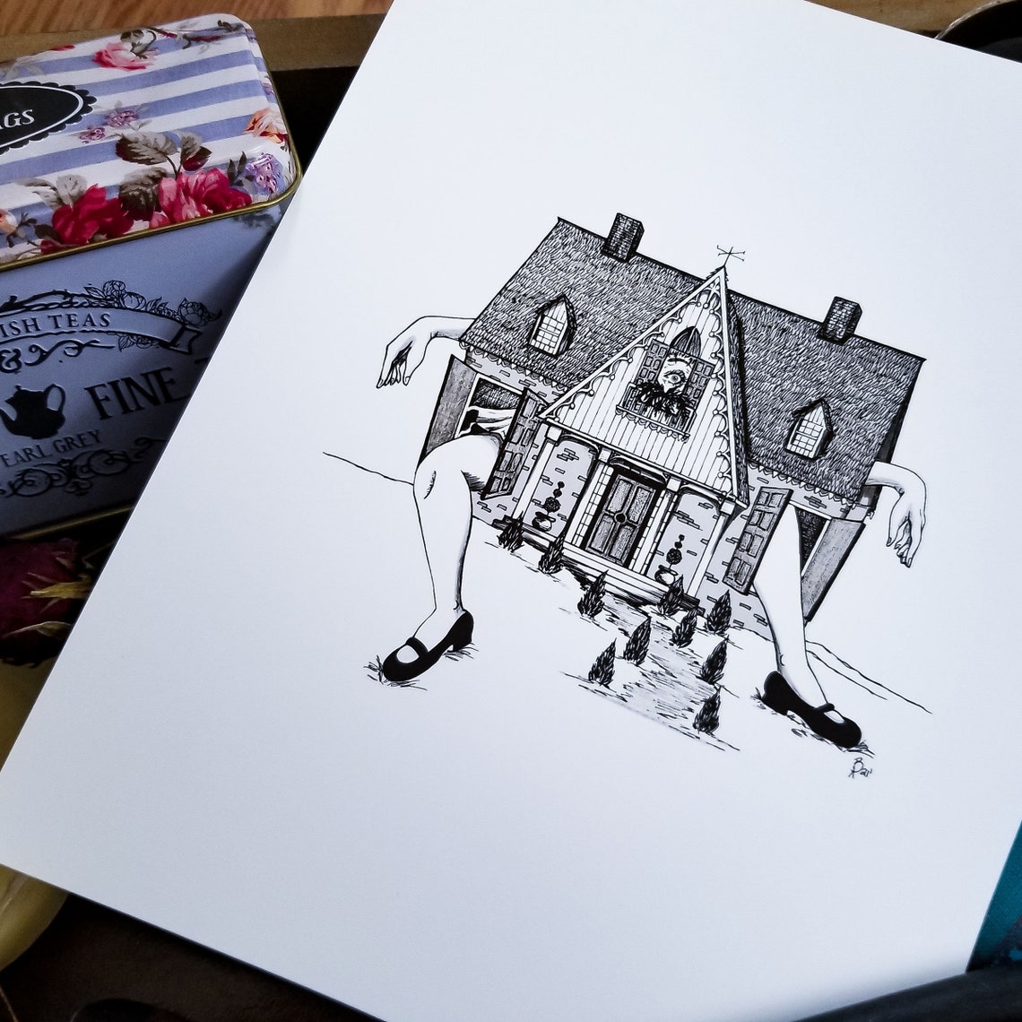 Alice in Wonderland White Rabbit's House Wall Art Print | Etsy