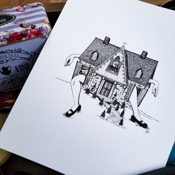 Alice in Wonderland White Rabbit's House Wall Art Print | Etsy