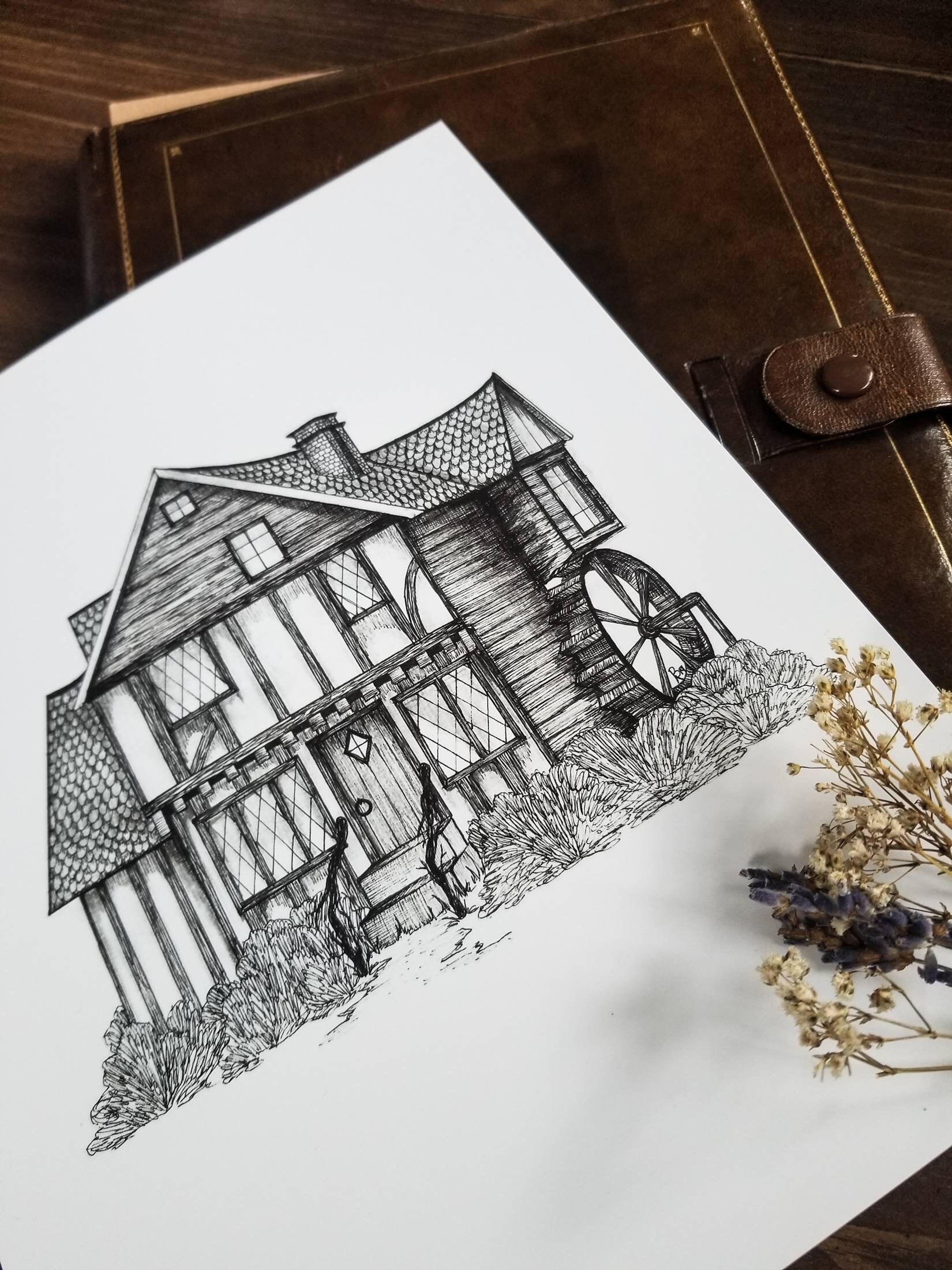 Sanderson Cottage Hocus Pocus Witch House Wall Art Print - Etsy