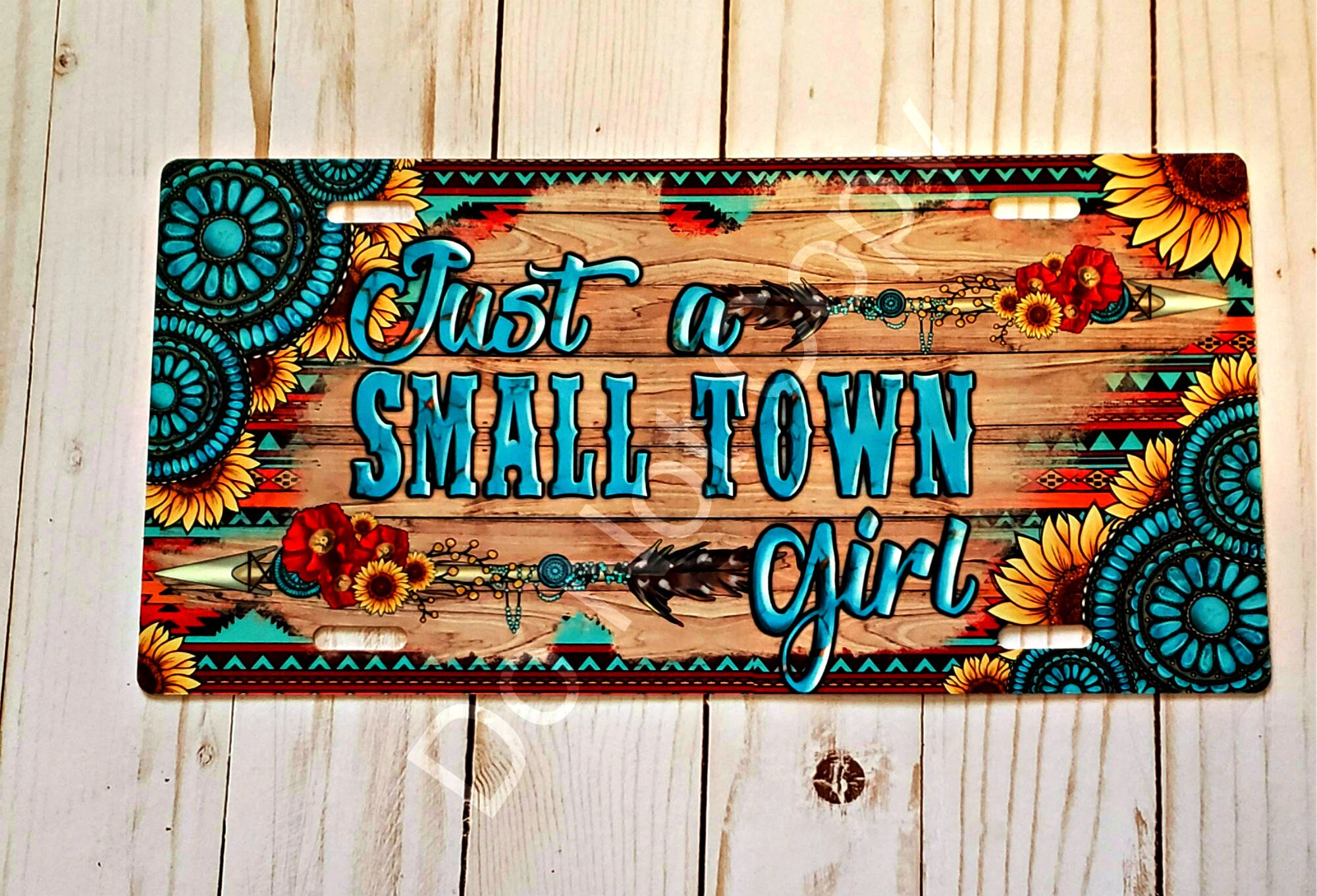 License Plate / Western Theme / Aluminum / Just A Small Town - Etsy