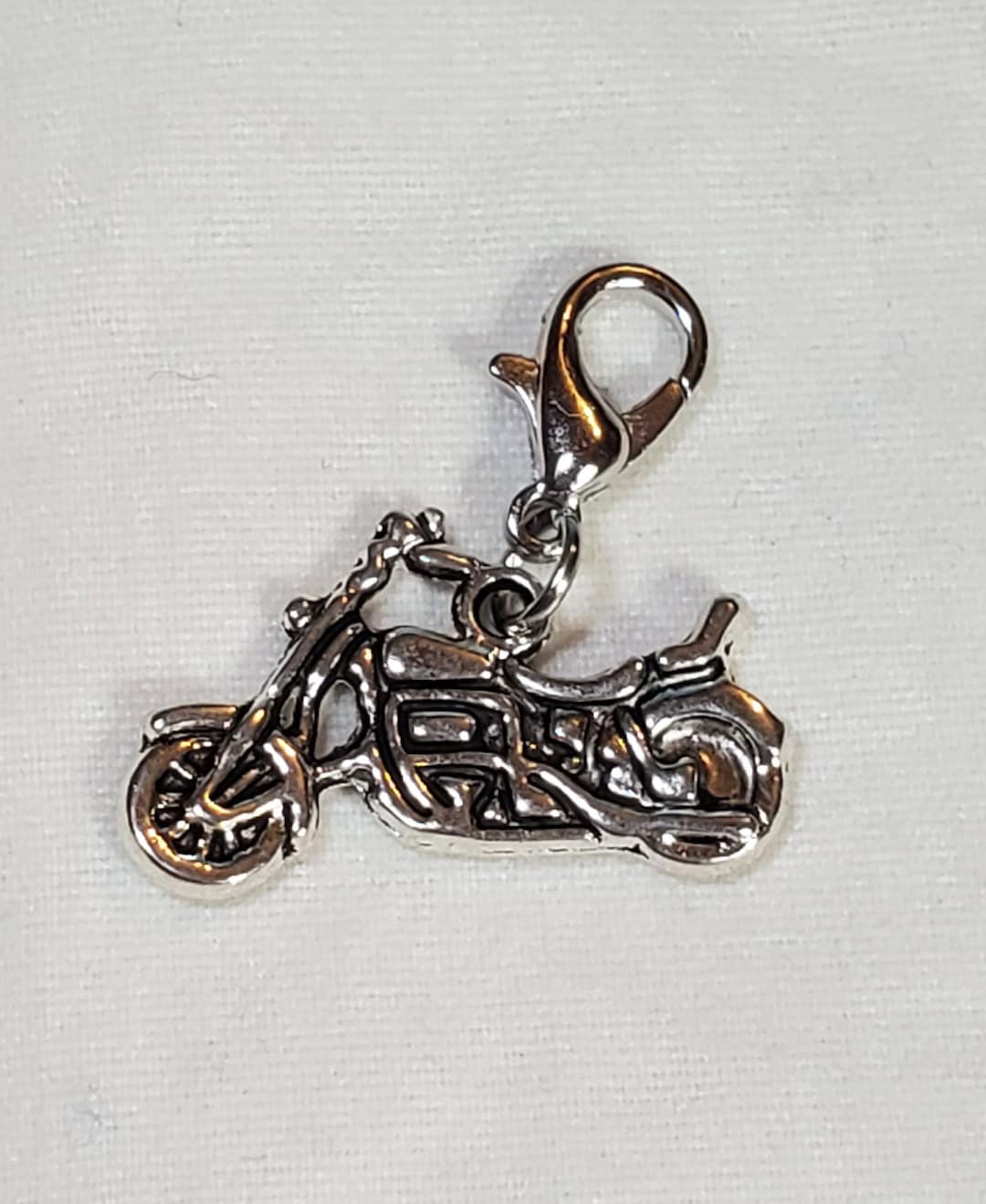 Motorcycle Charm, Harley Charm, Motorbike Charm, Lobster Clasp Charm ...