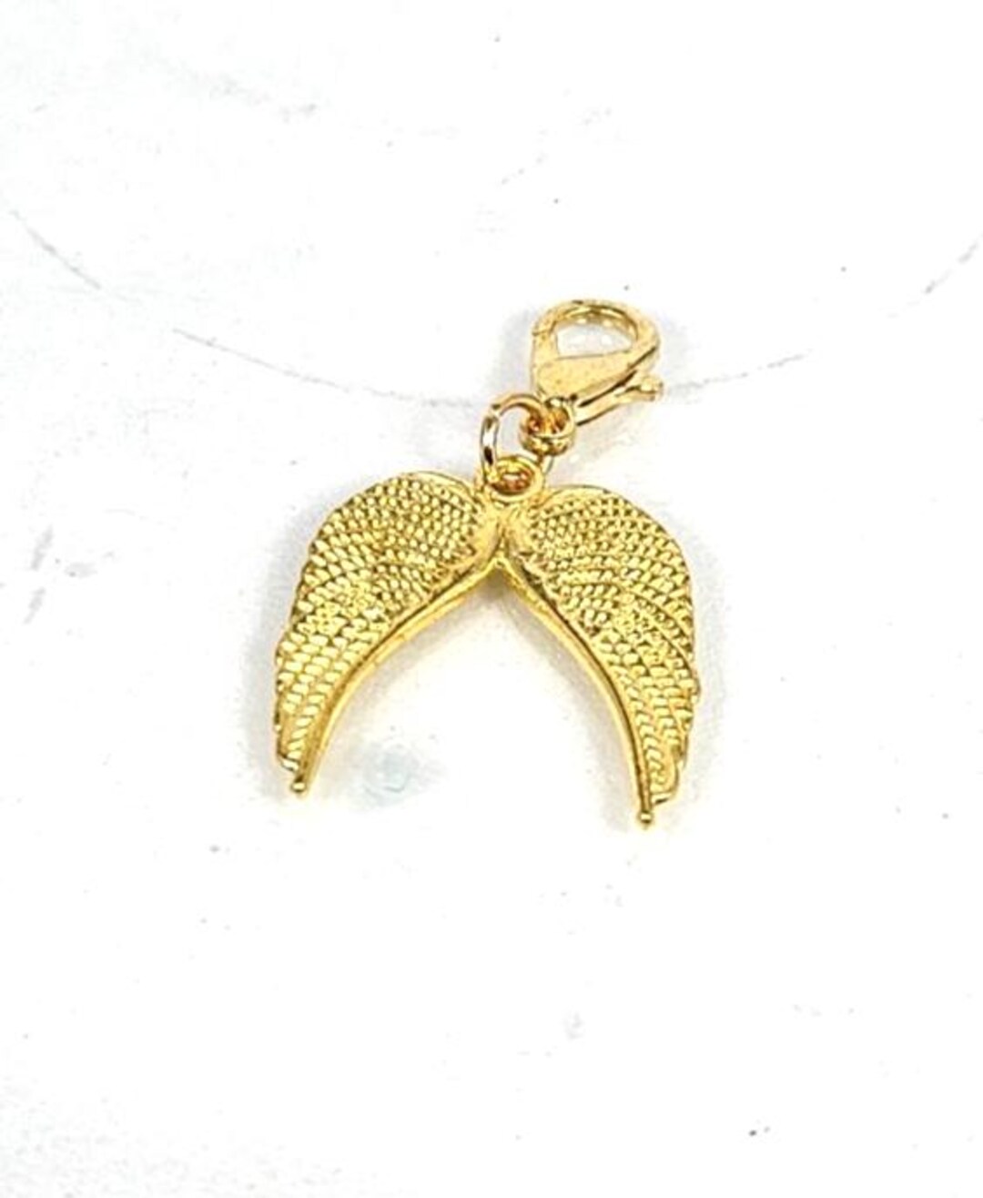 Gold Tone Angel Wings Charm, Dangle, Supernatural Fly High Lobster ...
