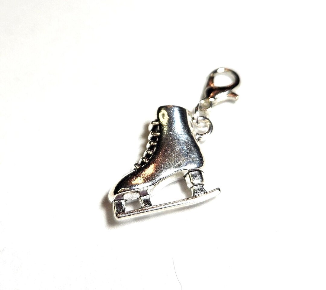 Ice Skate Charm, Ice Skates Charm, Ice Skater Charm, Ice Arena Charm ...