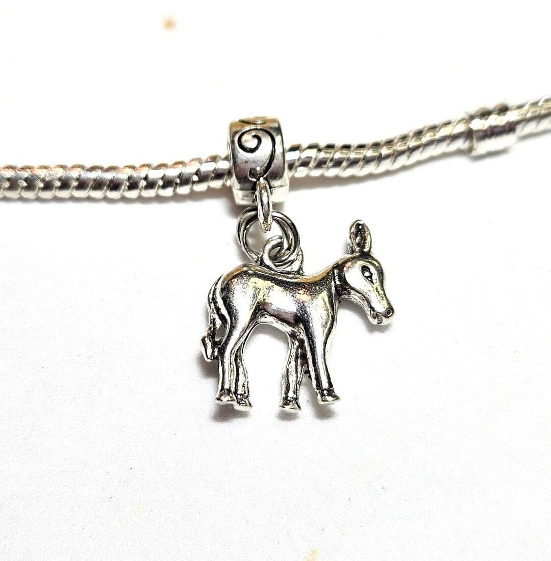 Donkey Charm, Mule Charm, Pack Mule Charm, Dangle Charm, Burro Charm ...