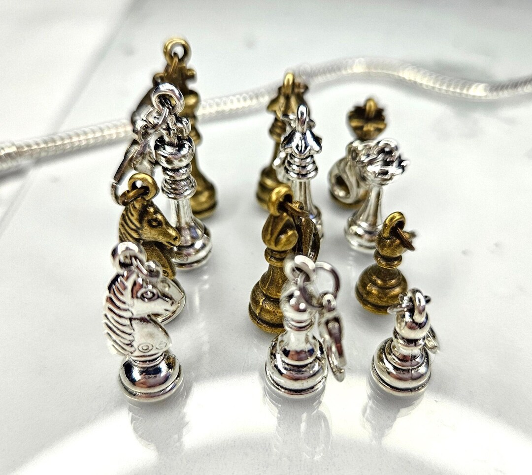 Chess Game Piece Charm, King Charm, Queen Charm, Bishop Charm, Knight ...