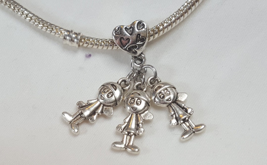 Son Charm, Three Sons , Three Brothers, Triplet Boys, Siblings, Dangle ...