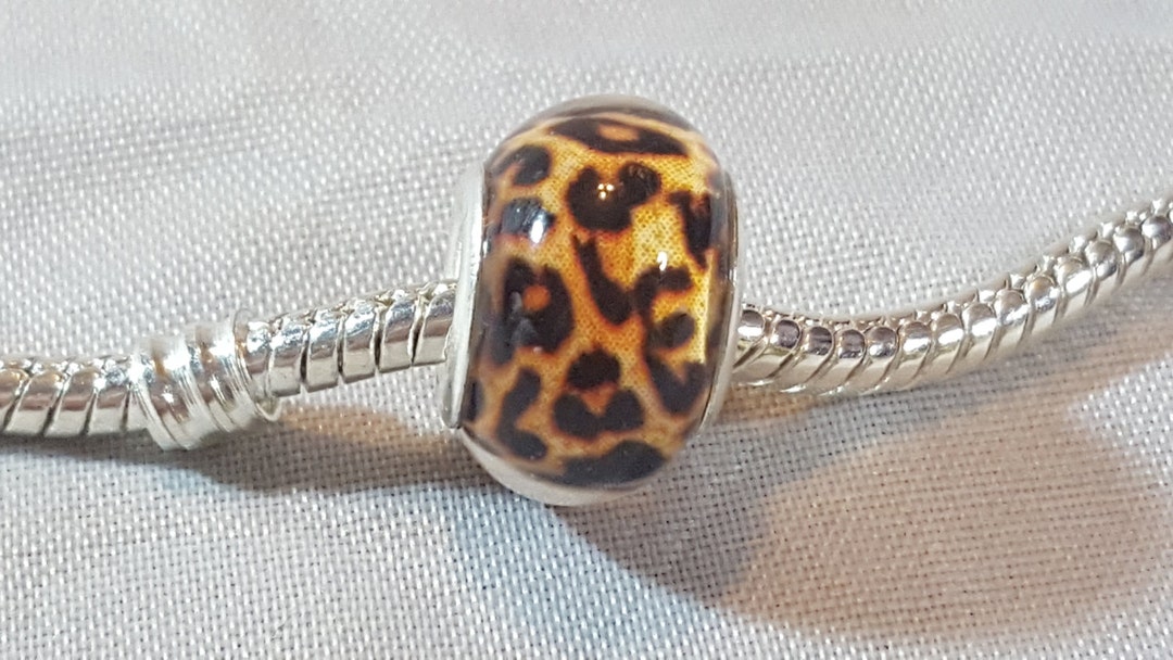 Leopard Bead, European Bead, Leopard Print Bead, Leopard Jewelry, Resin ...