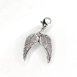 Angel Wings Charm, Dangle Charm, Spread Angel Wings Charm, Supernatural ...