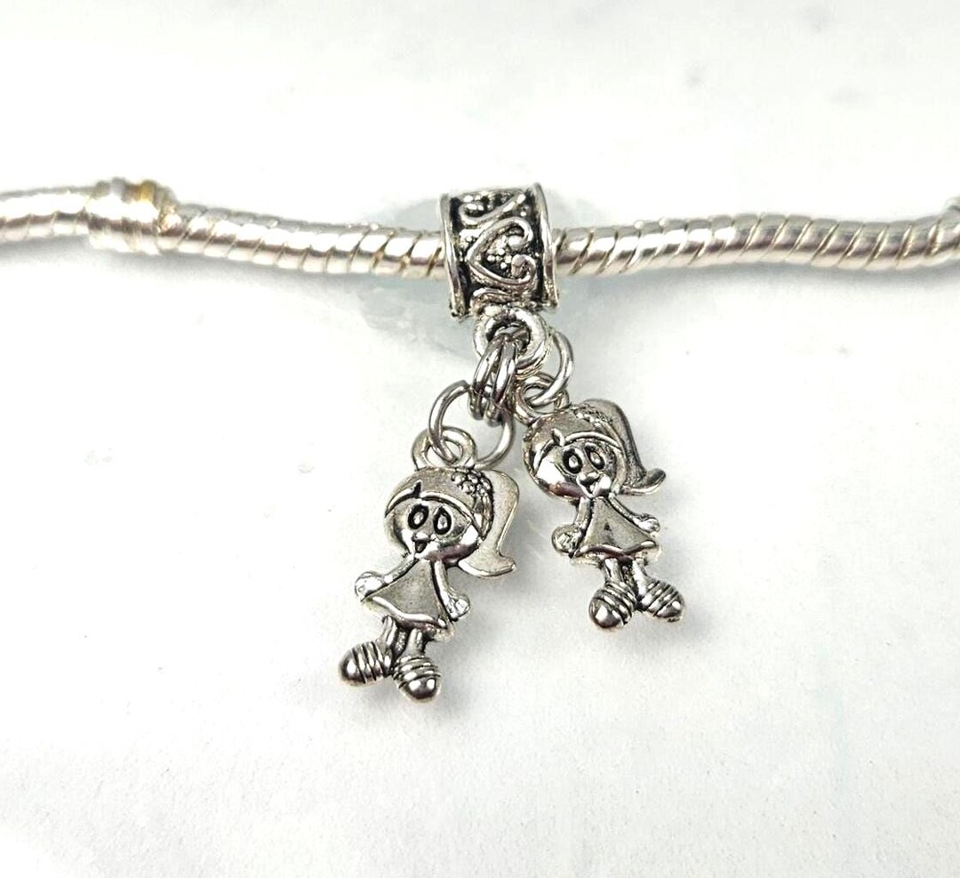 Daughter Charm, Two Daughters Charm, Twin Charm, Sister Charm, Children ...