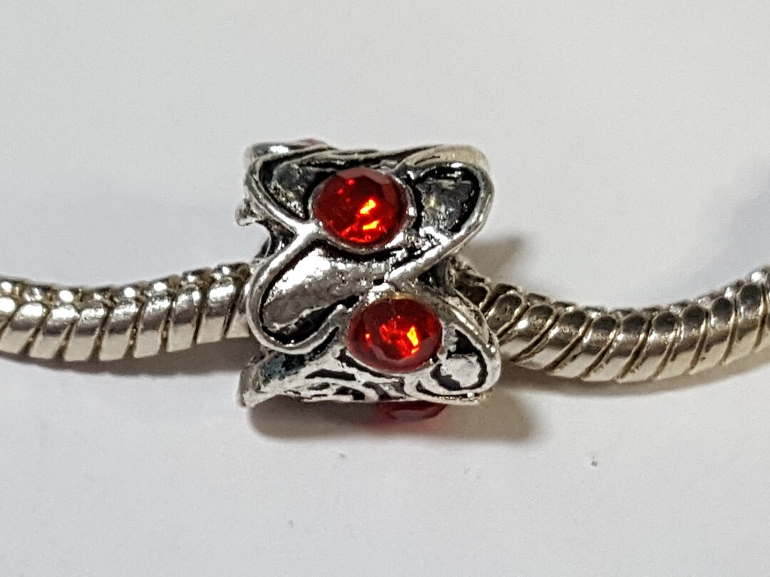 Red Crystal Charm /spacer Ruby Red Crystal Charm Playful - Etsy