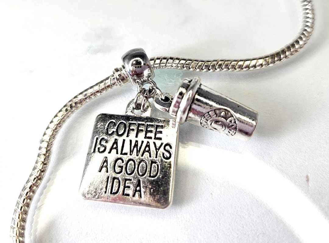 Coffee Charm, Coffee Cup Charm, Take Out Coffee Charm, Coffee is Always ...