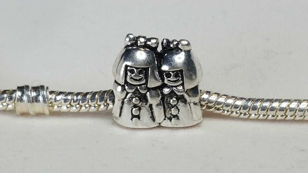 Daughter Charm Two Daughters Charm Twin Charm Sister Charm Children ...
