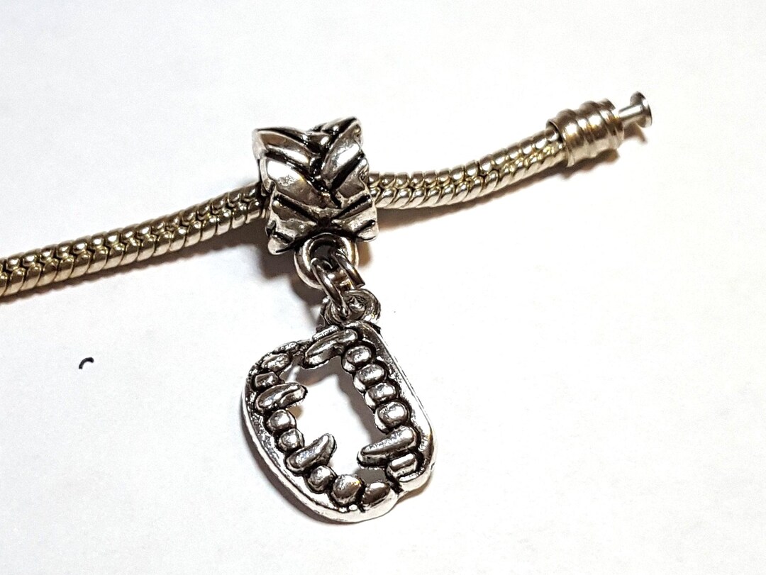 Vampire Teeth Charm, Vampire Bite Charm, Vampire Lips Charm, Dangle ...