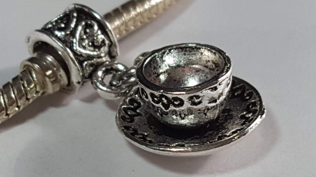 Cup Charm, Coffee Cup Charm, Tea Cup Charm, Cup and Saucer Charm ...