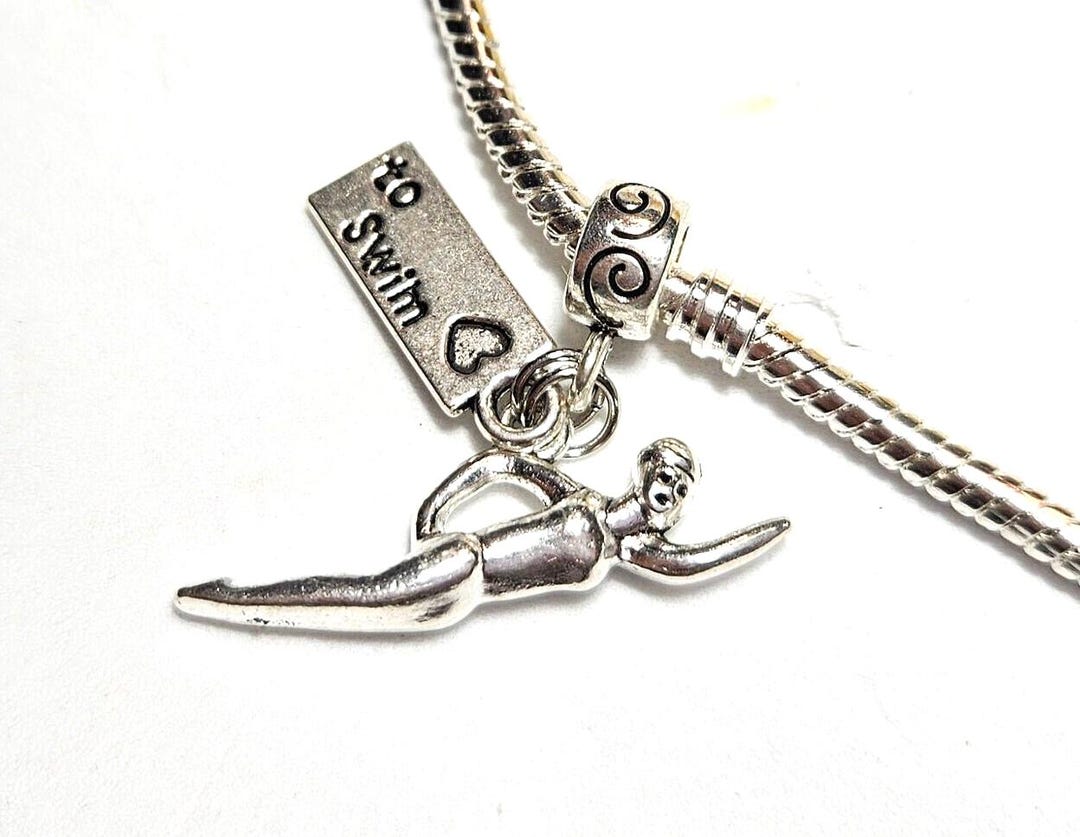 Swimmers Charm, Love to Swim Charm, Swimmer Charm, Swimming Charm ...