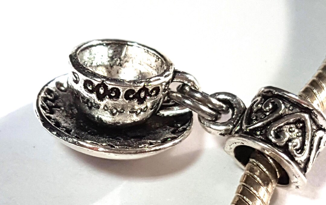 Cup Charm, Coffee Cup Charm, Tea Cup Charm, Cup and Saucer Charm ...