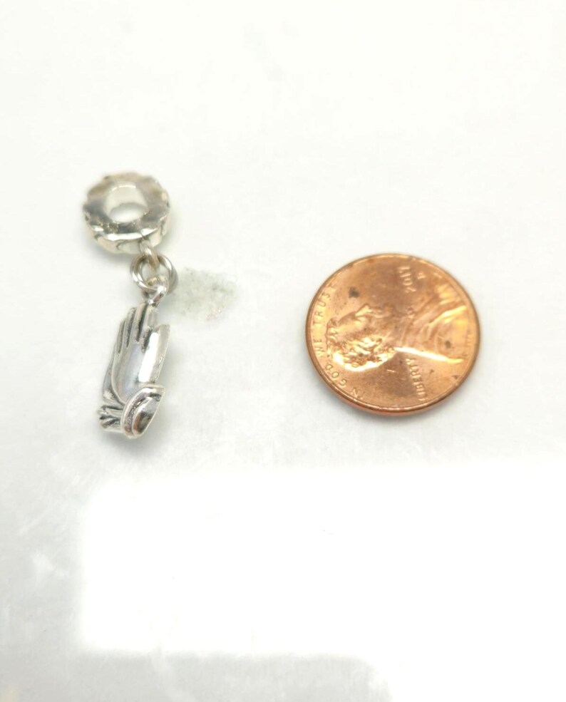 Praying Hands Charm, Silver Tone, Praying Charm, One Sided, Pendant or ...