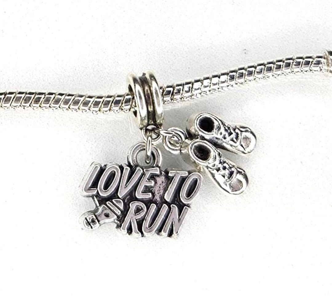 Marathon Charm, Running Shoes Charm, Marathon Gift, Runner Dangle Charm ...