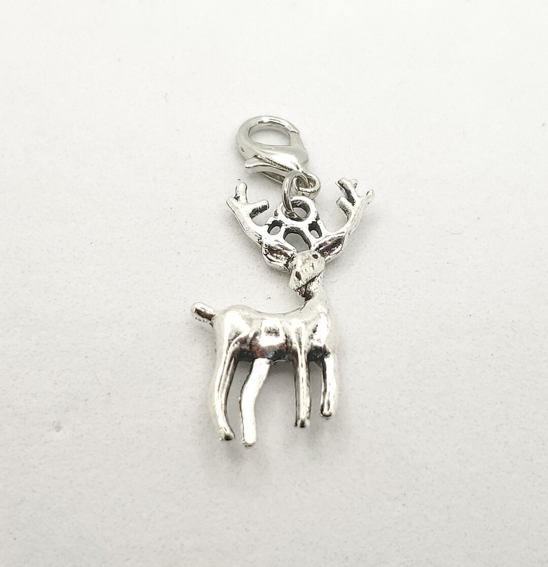Deer Charm, Trophy Charm, 3D Charm, Hunting Charm, Lobster Clasp Charm ...