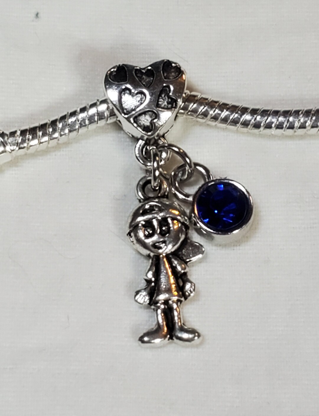 Son Charm-grandson Charm-little Boy Charm-september Birthstone-baby Boy ...