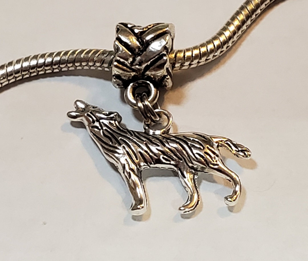 Wolf Charm, Howling Wolf Charm, Wolf Dangle Charm, Werewolf Charm ...