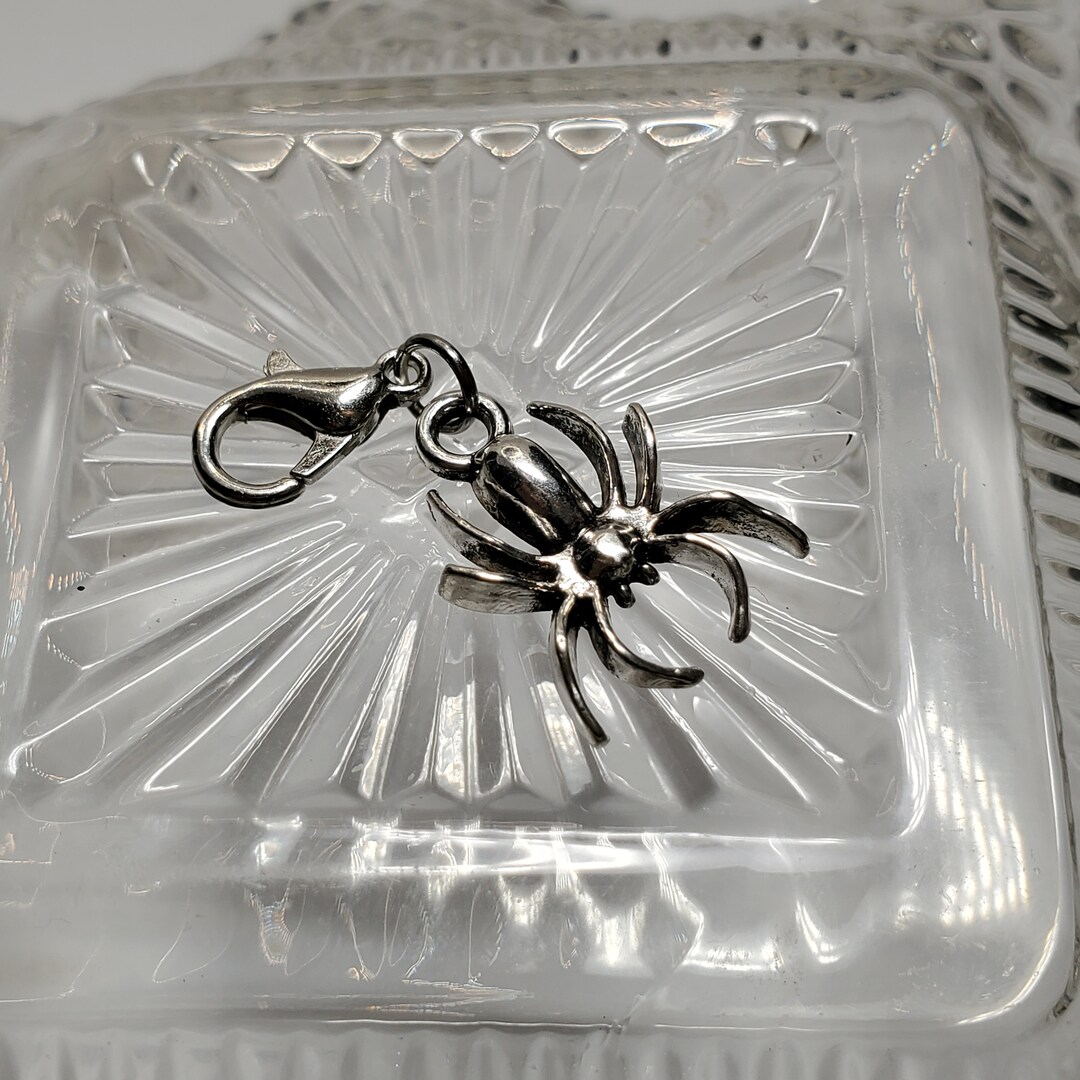 Spider Charm, Spider Dangle Charm, Halloween Charm, Black Widow Charm ...