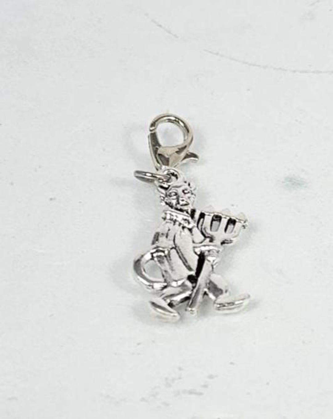 Devil Charm, Pitchfork, Dangle, 3D, Large Charm, Lobster Clasp Charm ...