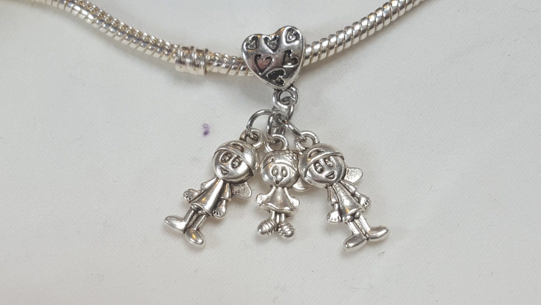 Son Daughter Charm Two Sons One Daughter Charm Grandchildren Charm ...