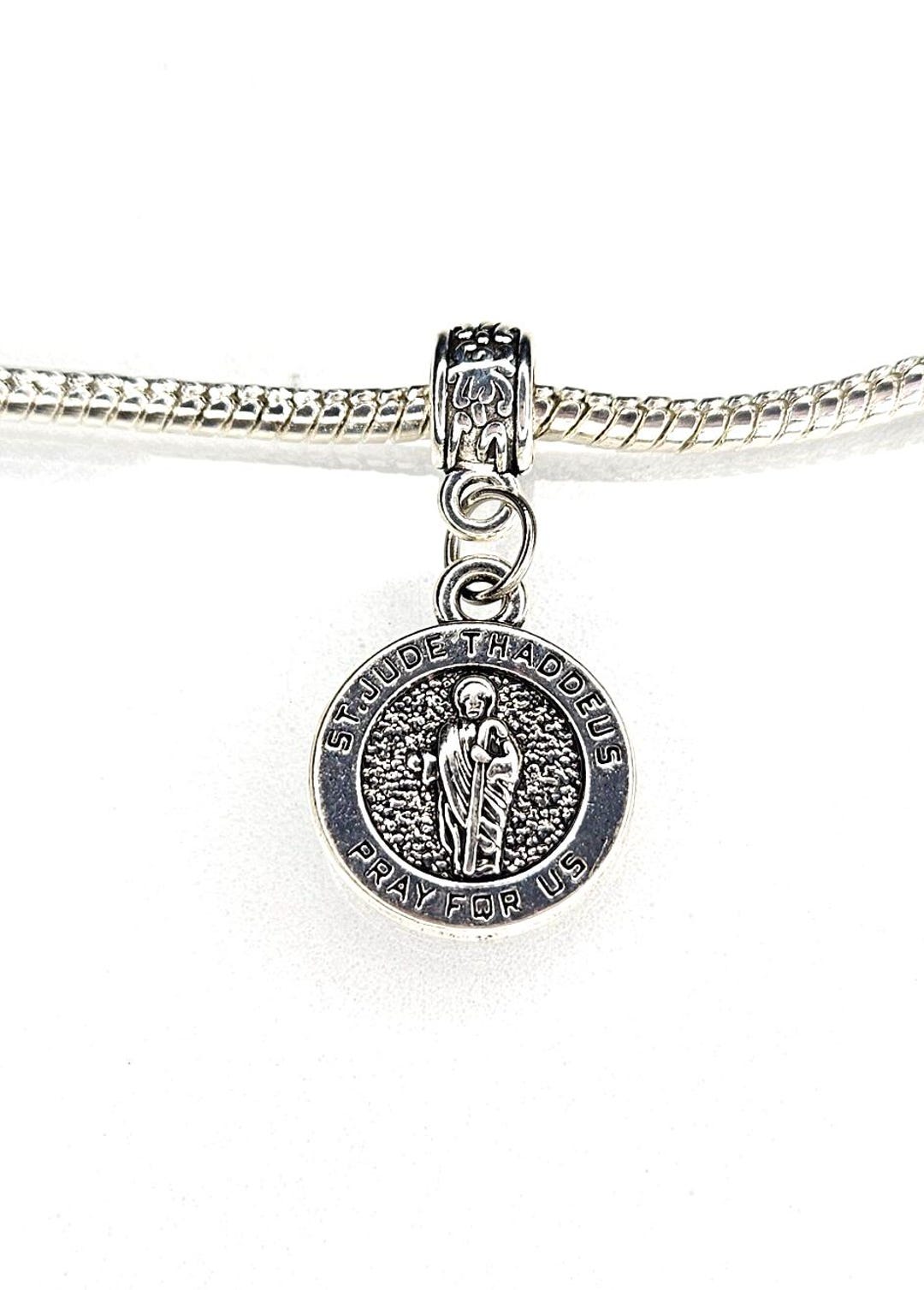 St Jude Thaddeus Charm, Religious Charms, Pray for Us, European Charm ...